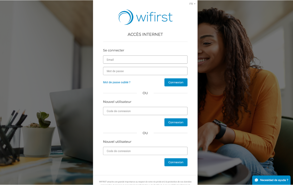 My first connection to the Wifirst network